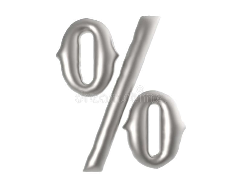 Percentage Symbol Vintage Antique Text Isolated - 3d Rendering Stock ...