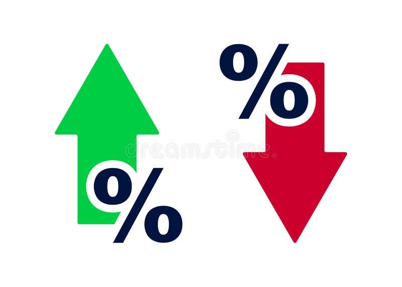 Decrease Percentage Icon Stock Illustrations – 2,462 Decrease ...