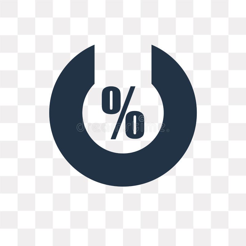 Percentage Vector Icon Isolated on Transparent Background, Linear ...