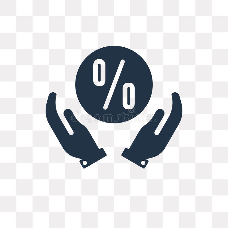 Percentage Vector Icon Isolated on Transparent Background, Linear ...