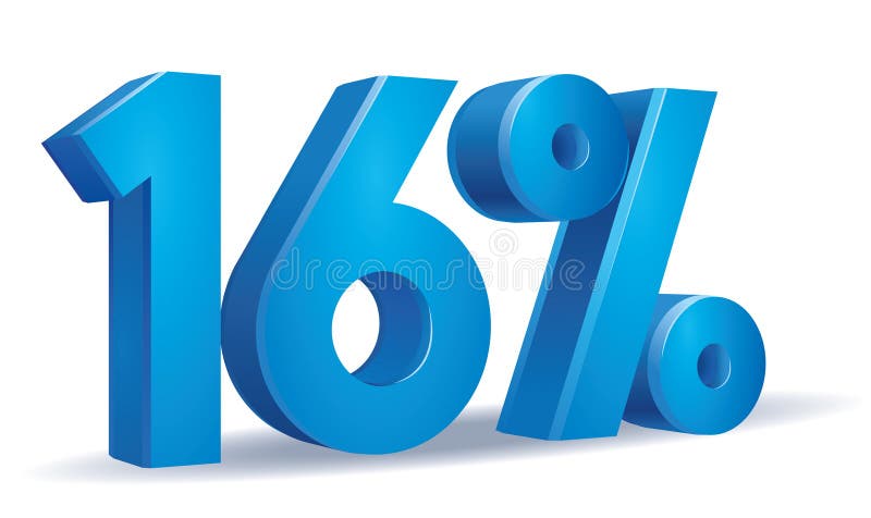 16 Percent stock illustration. Illustration of mega, offer - 2464953