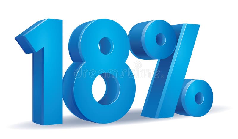 18 Percent stock illustration. Illustration of percent - 2464959