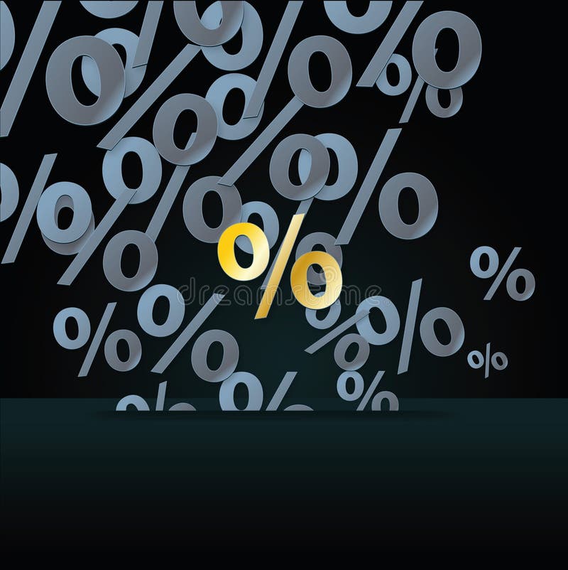 Percentages and Declining Prices Stock Vector - Illustration of ...