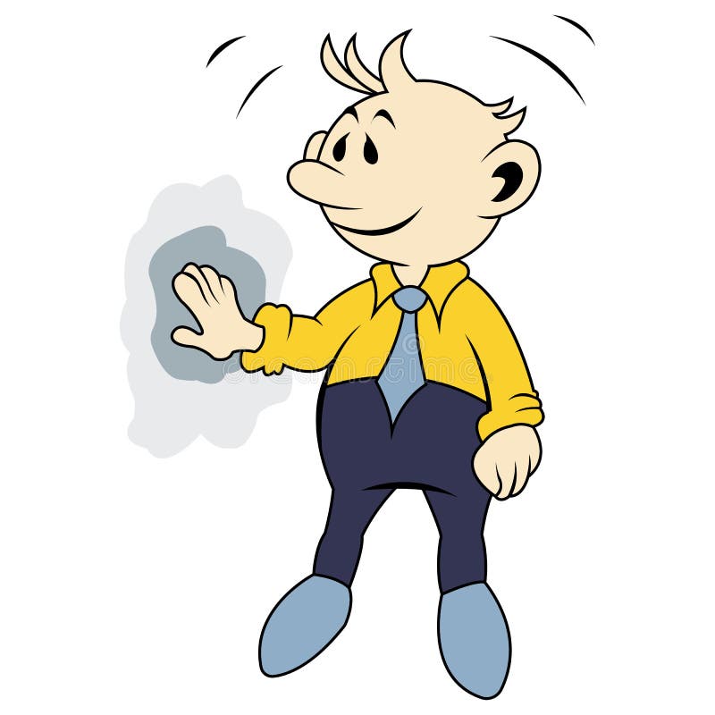 Perception - a cartoon man stock vector. Illustration of environment ...