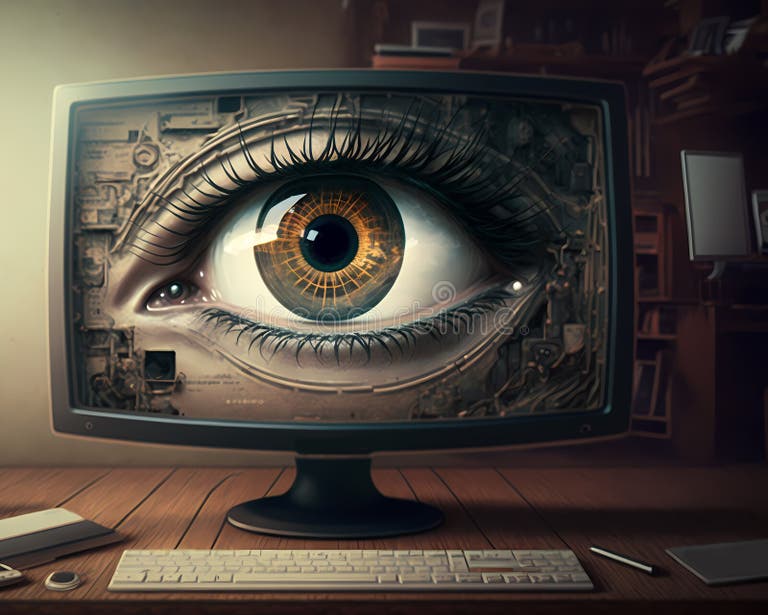 Perception Vision. Looking into the Future. Artistic Depiction of ...