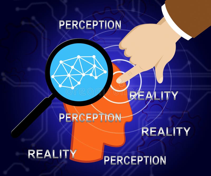 Perception Vs Reality Sign Compares Thought or Imagination with Realism ...