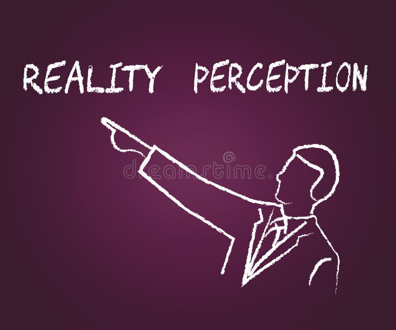 Perception Vs Reality Sign Compares Thought or Imagination with Realism ...