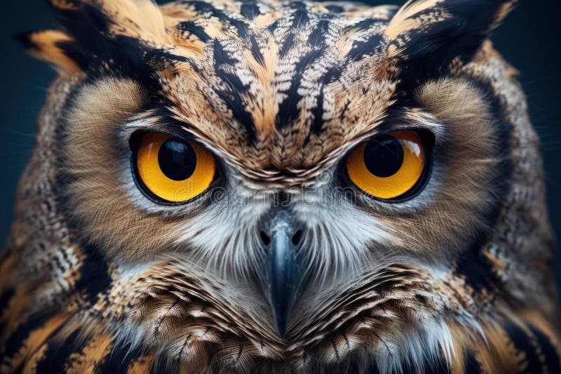 Perceptive Owl Portrait Bird Face. Generate Ai Stock Image - Image of ...