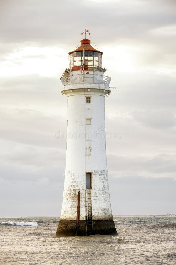 Perch Rock Lighthouse Wallasey Wirral Merseyside Stock Photo - Image of ...