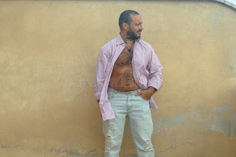 Perched on the Wall Lonely Man Stock Photo - Image of lonely, alone ...