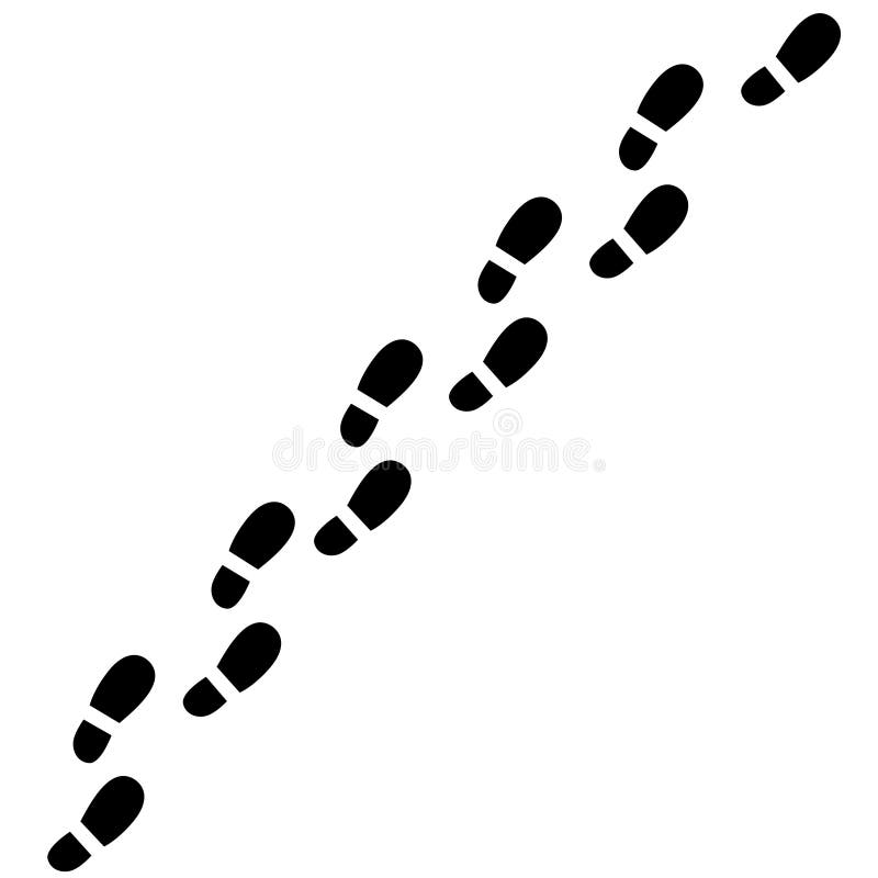 Percorso dei passi illustrazione vettoriale. Illustrazione di stampa ...