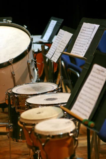 The percussion section stock image. Image of instrument - 4103833