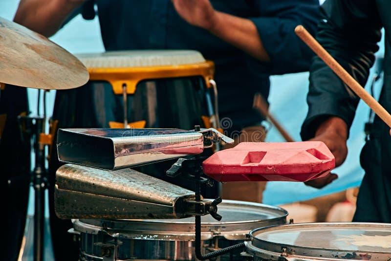 The percussion section stock image. Image of instrument - 4103833