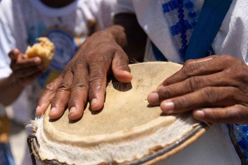 Percussionist Hands Playing Atabaque. African Music Editorial Photo ...