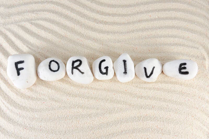 Perdone foto de archivo. Imagen de alfabeto, arena, forma - 27120972