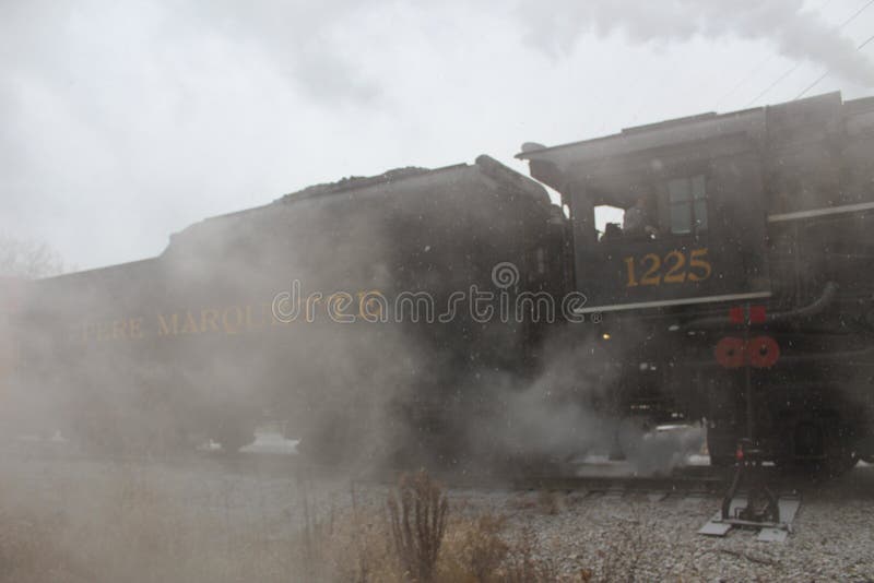 Pere Marquette 1225 Steam Engine Train Stock Photos - Free & Royalty ...