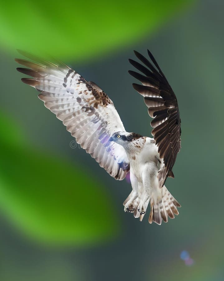 A Peregrine Falcon in Fast Flight, Its Feathers are Gray and Black, Its ...