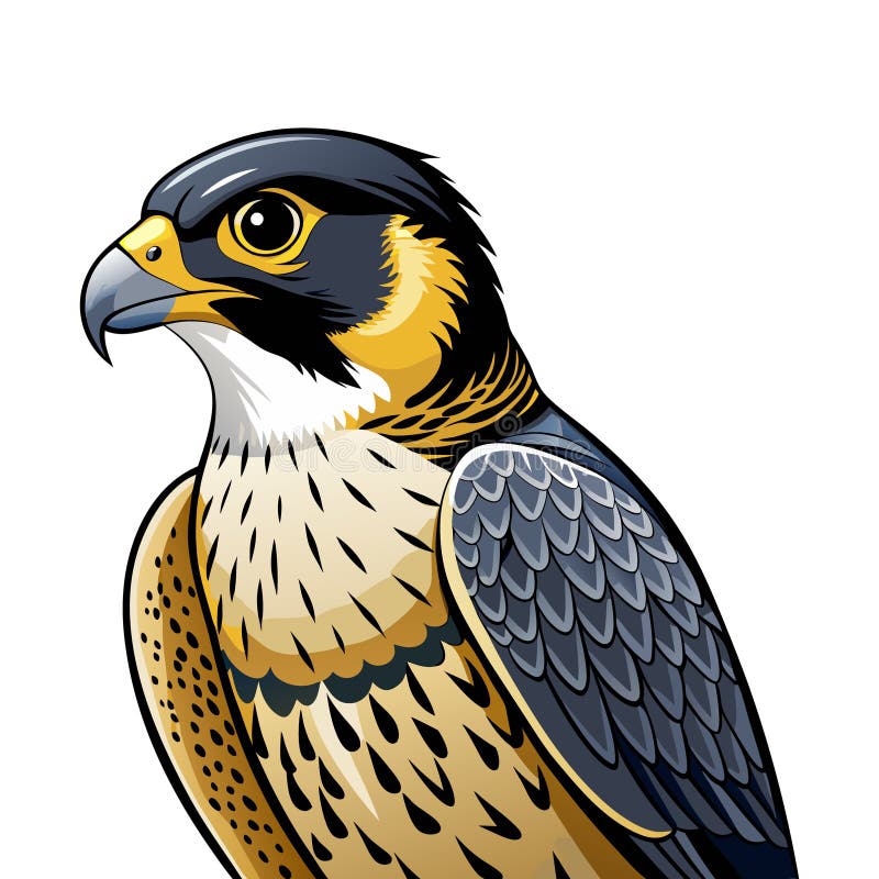 Peregrine Falcon Mascot Sticker Vector Design Stock Vector ...