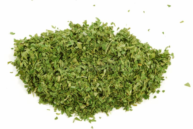 Perejil Seco Sobre Fondo Blanco Imagen de archivo - Imagen de secado ...
