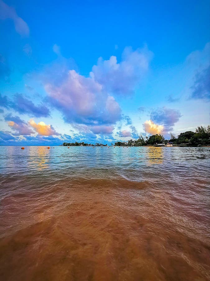 Pereybere Early Morning Beach Mauritius Stock Photo - Image of coast ...