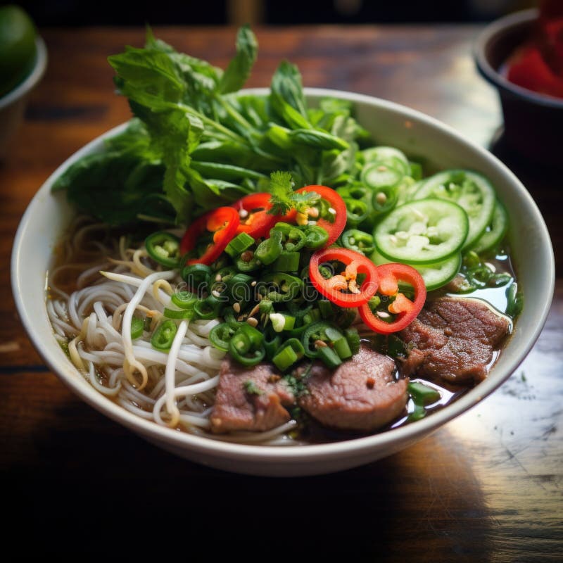 The Perfect Bowl of Pho stock illustration. Illustration of chopsticks ...