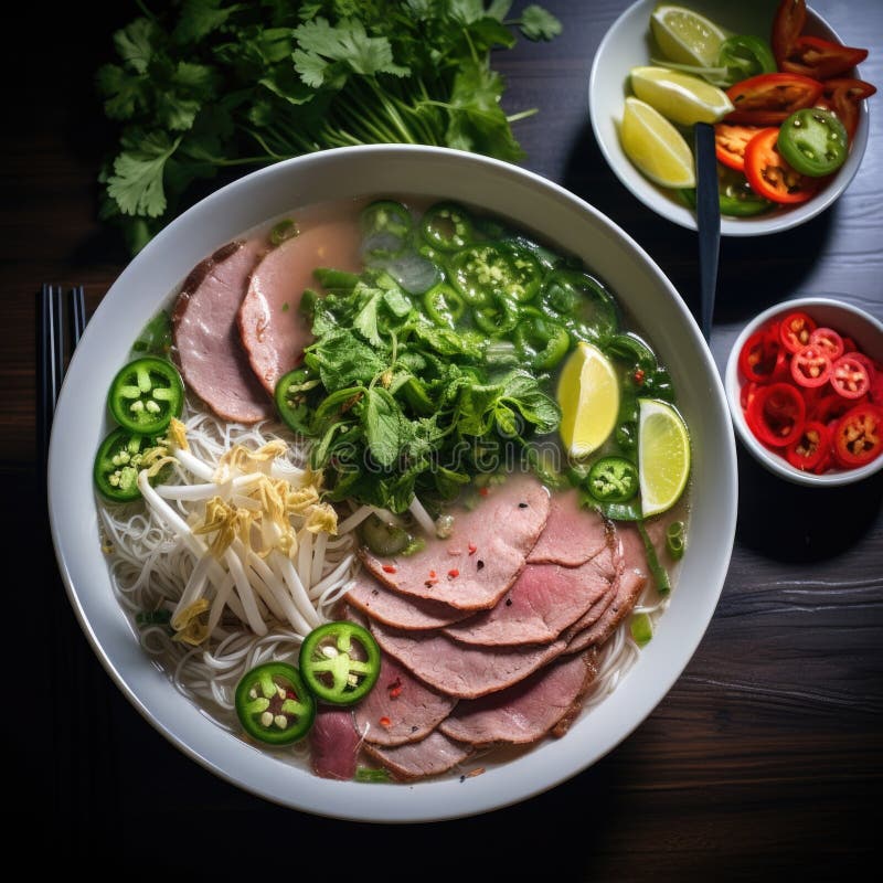 The Perfect Bowl of Pho stock illustration. Illustration of lunch ...