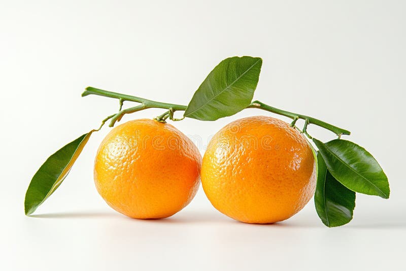 Perfect and Bright Mandarin Oranges with Their Branches Stock Photo ...