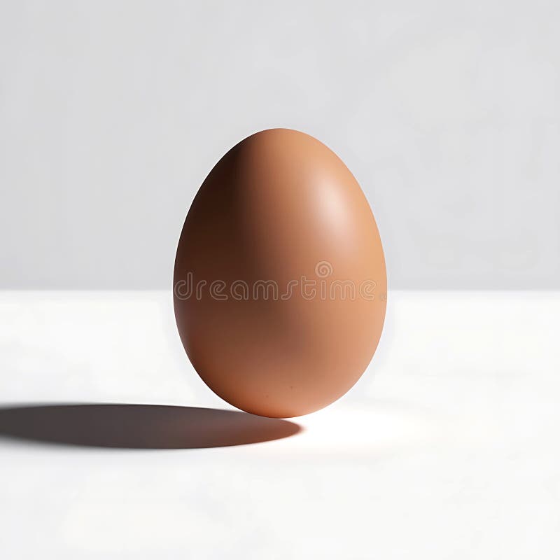 Perfect Brown Chicken Egg Isolated on White Background High-Quality Egg ...