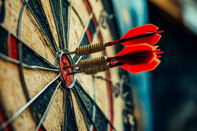 Perfect Bullseye in a Game of Darts Stock Photo - Image of effort ...