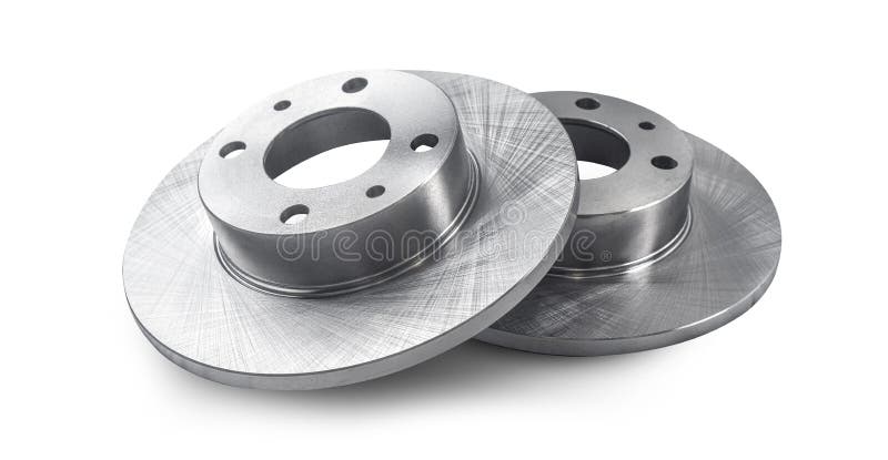 Perfect Car Disc Brakes Isolated on White Stock Image - Image of detail ...