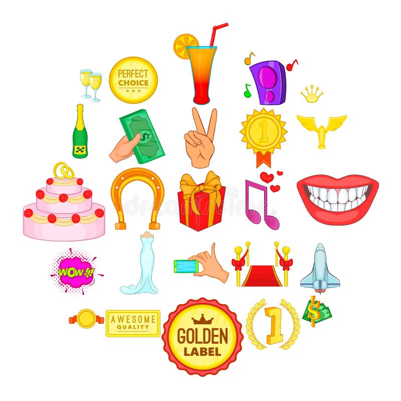 Choice Icons Set, Cartoon Style Stock Vector - Illustration of agree ...