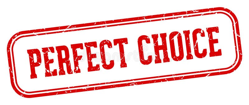 Perfect Choice Stamp. Perfect Choice Rectangular Stamp on White ...