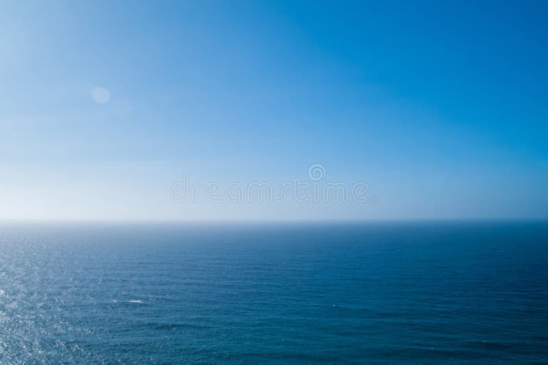Perfect Clear Blue Sky and Water of Atlantic Ocean. Stock Image - Image ...