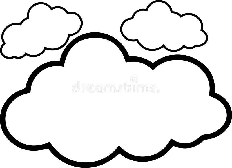 Cloud outline stock vector. Illustration of diagram - 263150035