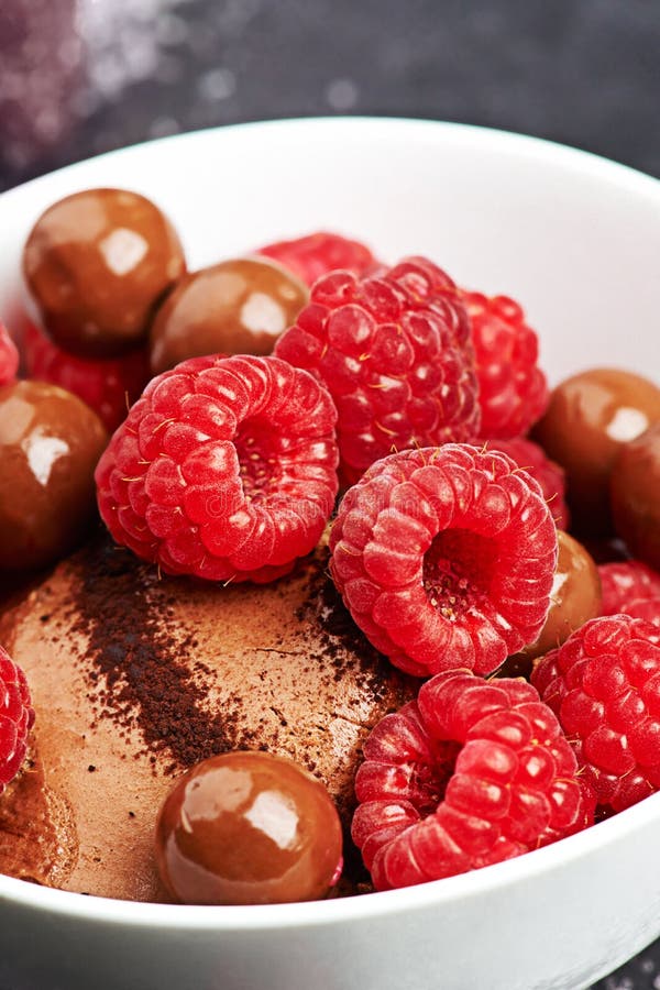 The Perfect Combination of Raspberry and Chocolate. a Delicious Dessert ...
