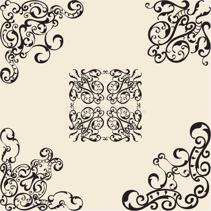 Perfect corner elements stock vector. Illustration of element - 45870581
