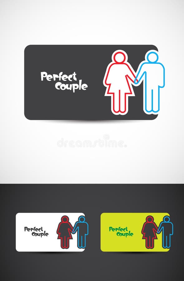 Perfect Couple - Lettering Calligraphy Stock Vector - Illustration of ...