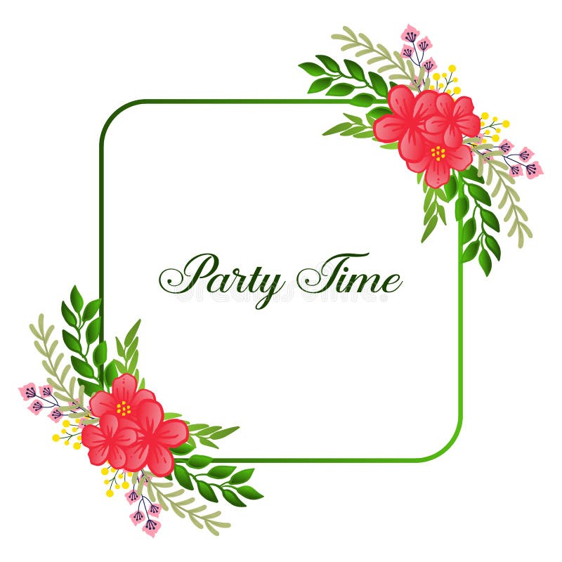 Perfect Design for Party Time Greeting Card, with Texture of Floral ...