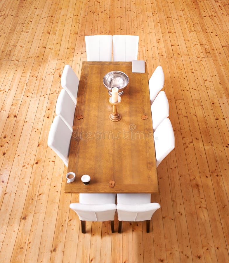 The Perfect Dining Table. High Angle Shot of a Stylish Dining Table ...