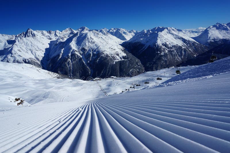 Perfect Downhill Course Slope Stock Photo - Image of perfect, clear ...