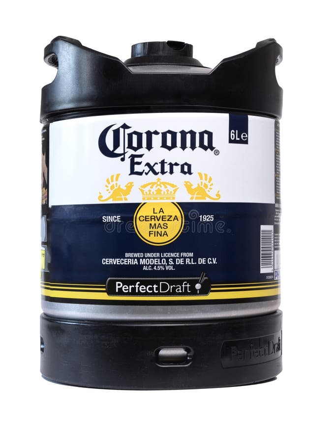 Perfect Draft 6L Keg of Corona Extra on a White Background Editorial ...