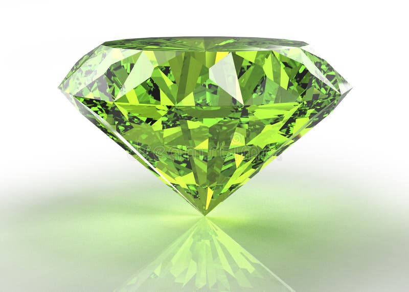 Perfect Emerald on a White Background Stock Image - Image of emeralds ...