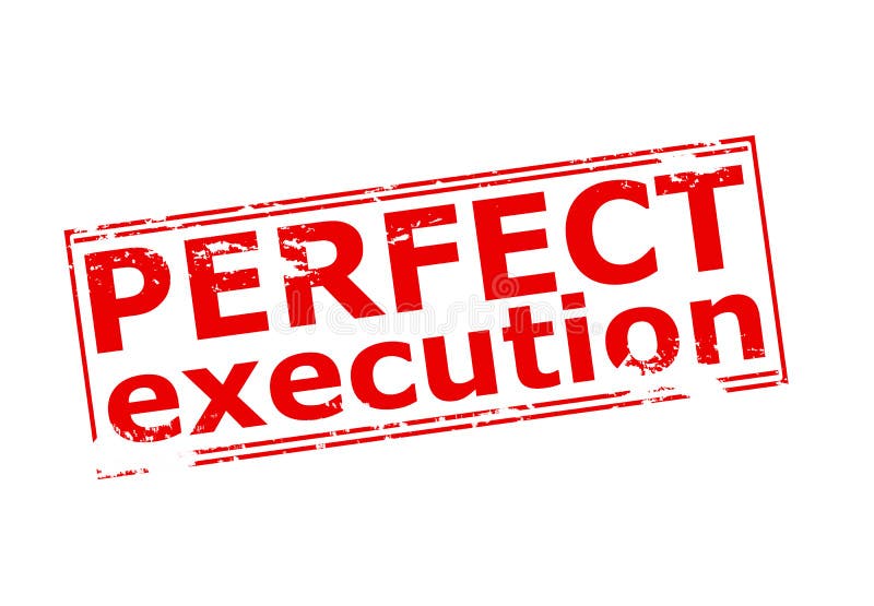 Perfect execution stock illustration. Illustration of stamp - 92049393