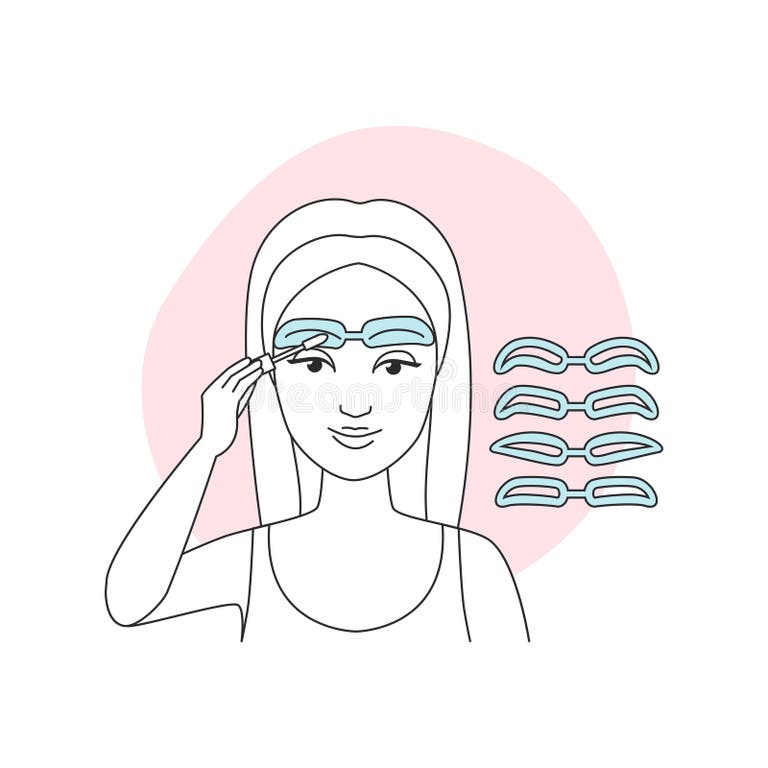 Eyebrow Stencil Stock Illustrations – 129 Eyebrow Stencil Stock ...