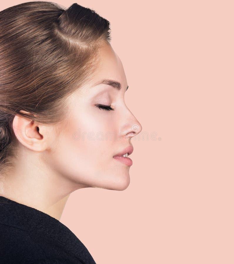 Perfect Female Face Made of Different Faces Stock Photo - Image of ...