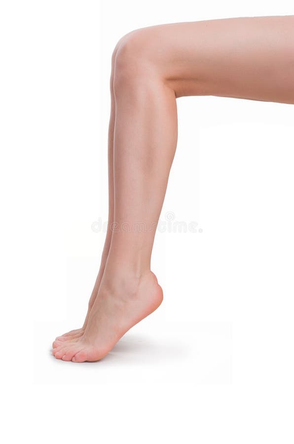 Perfect Female Legs in Blue Knitted Socks Stock Image - Image of ...