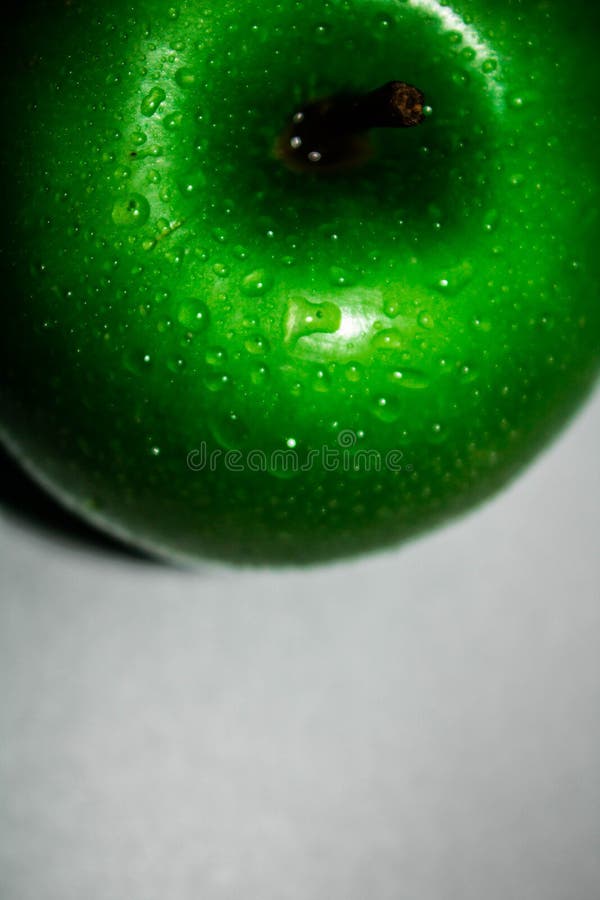 Perfect Fresh Green Apple Isolated on White Background in Full Depth of ...