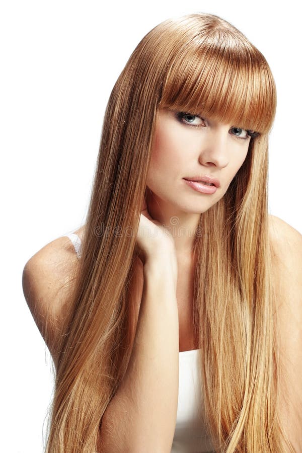Girl with Beautiful Long Hair Stock Photo - Image of fresh, face: 18874666