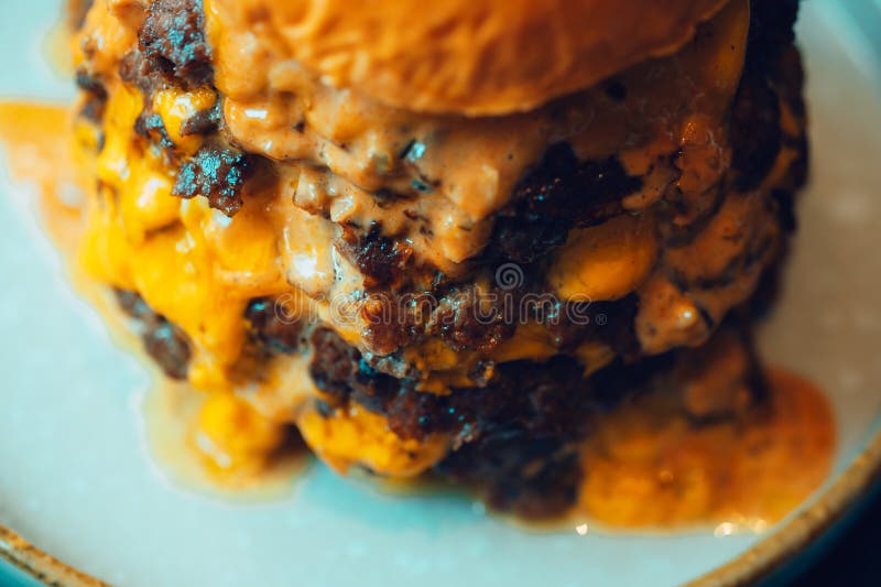 Perfect Hamburger Classic Beef Burger Cheeseburger with Cheese Stock ...