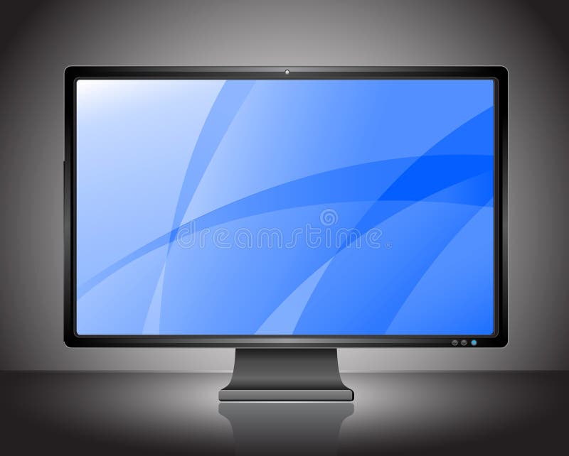 Monitor stock vector. Illustration of electrical, isolated - 17954989